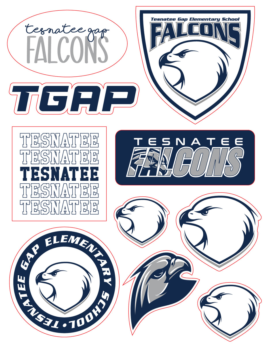 TGAP Falcons Decal Sheet (10 stickers) – WCWarriorWear