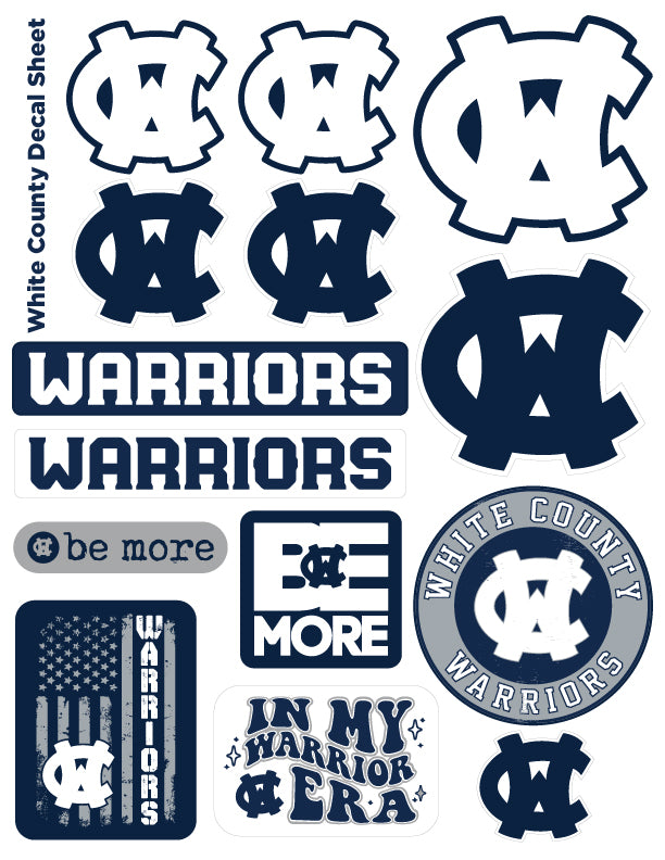 WC Warriors Decal Sheet (14 stickers) – WCWarriorWear