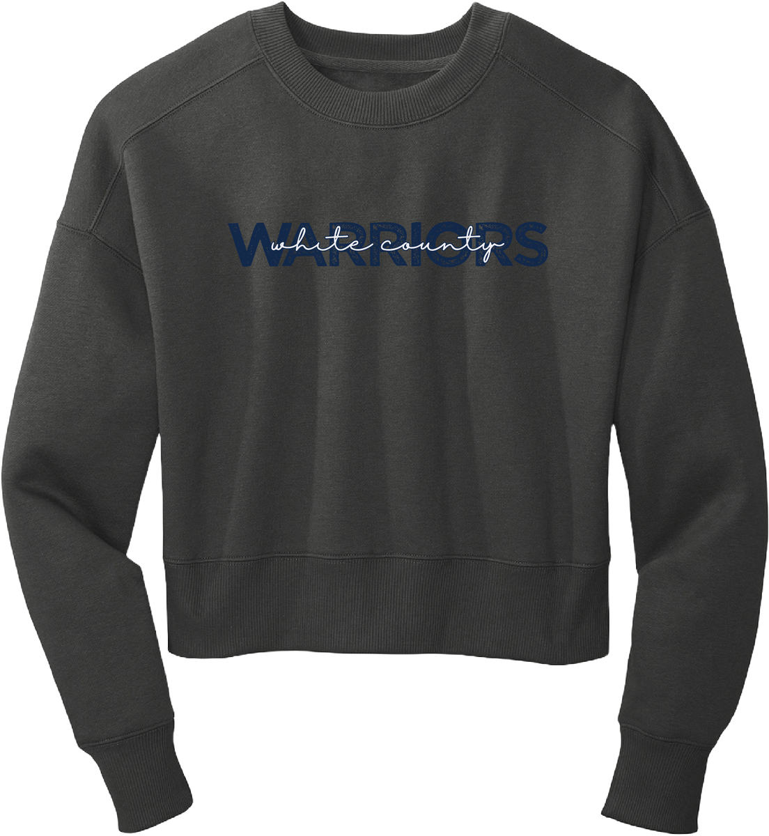 WC Warriors District Crop Sweatshirt (DT1105 Charcoal) – WCWarriorWear